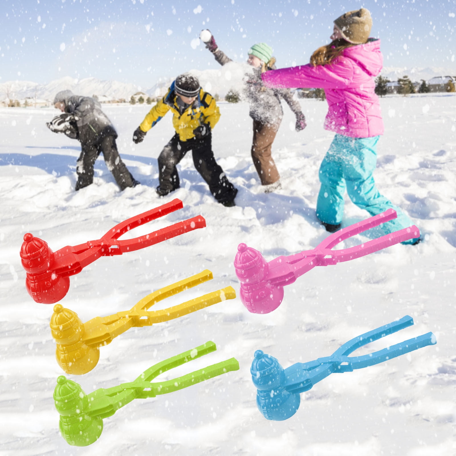 JZCHUNTOY 5 - Piece Multicolored Snowman - themed Children's Snowball ...