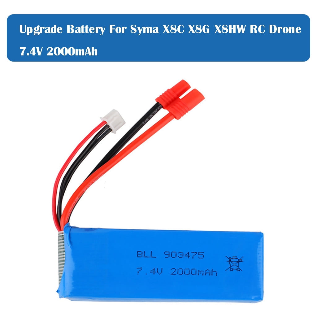 JZCHUNTOY 7.4V 2000mAh Lithium Battery for Syma X8C/X8G/X8HW/X183 ...