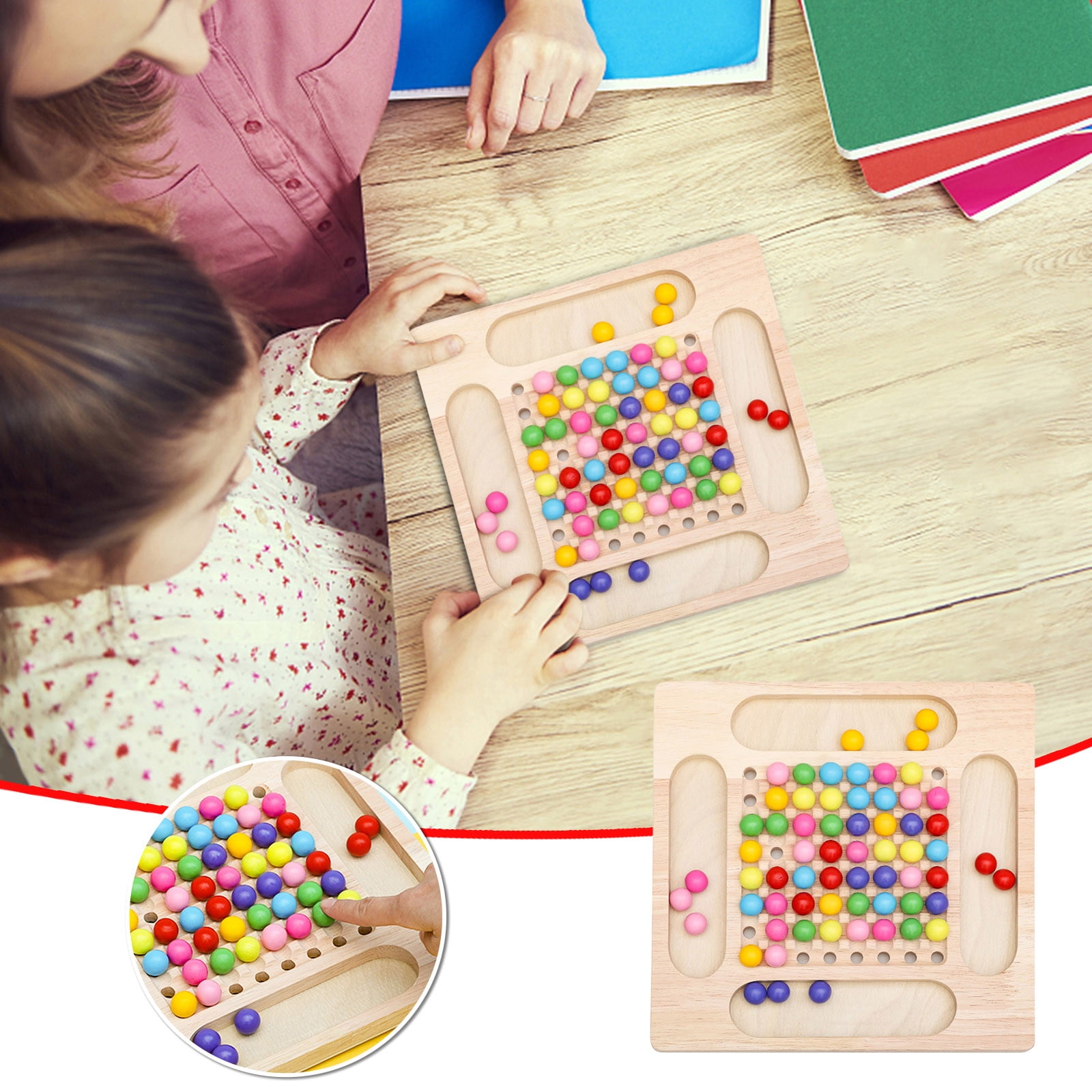 JZCHUNTOY Kids’ Bead-Clamping Matching Game Toy – Focus & Logic ...