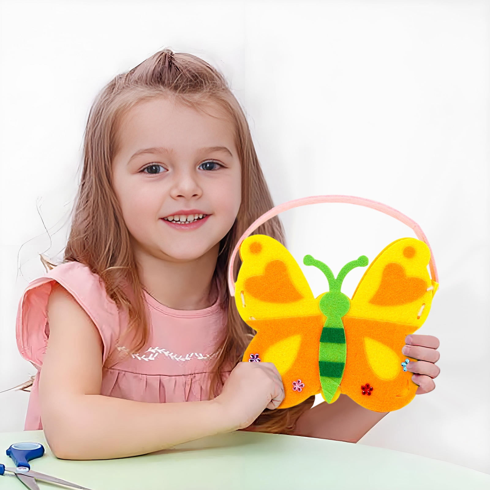 JZCHUNTOY Kids DIY Non - Woven Butterfly Handbag Kit, Kindergarten Hand ...