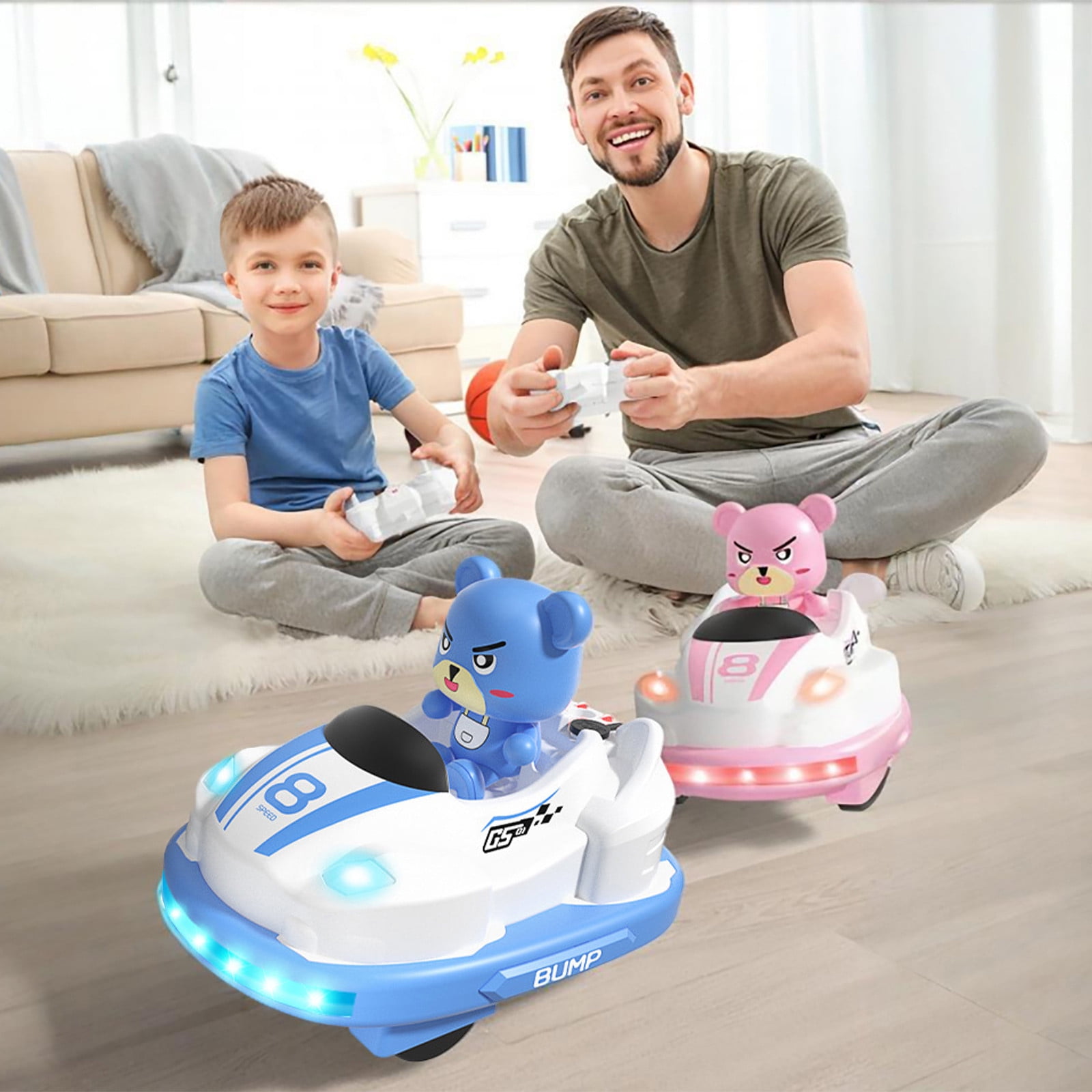 JZCHUNTOY Realistic Collision Spray Bumper Cars – Interactive ...