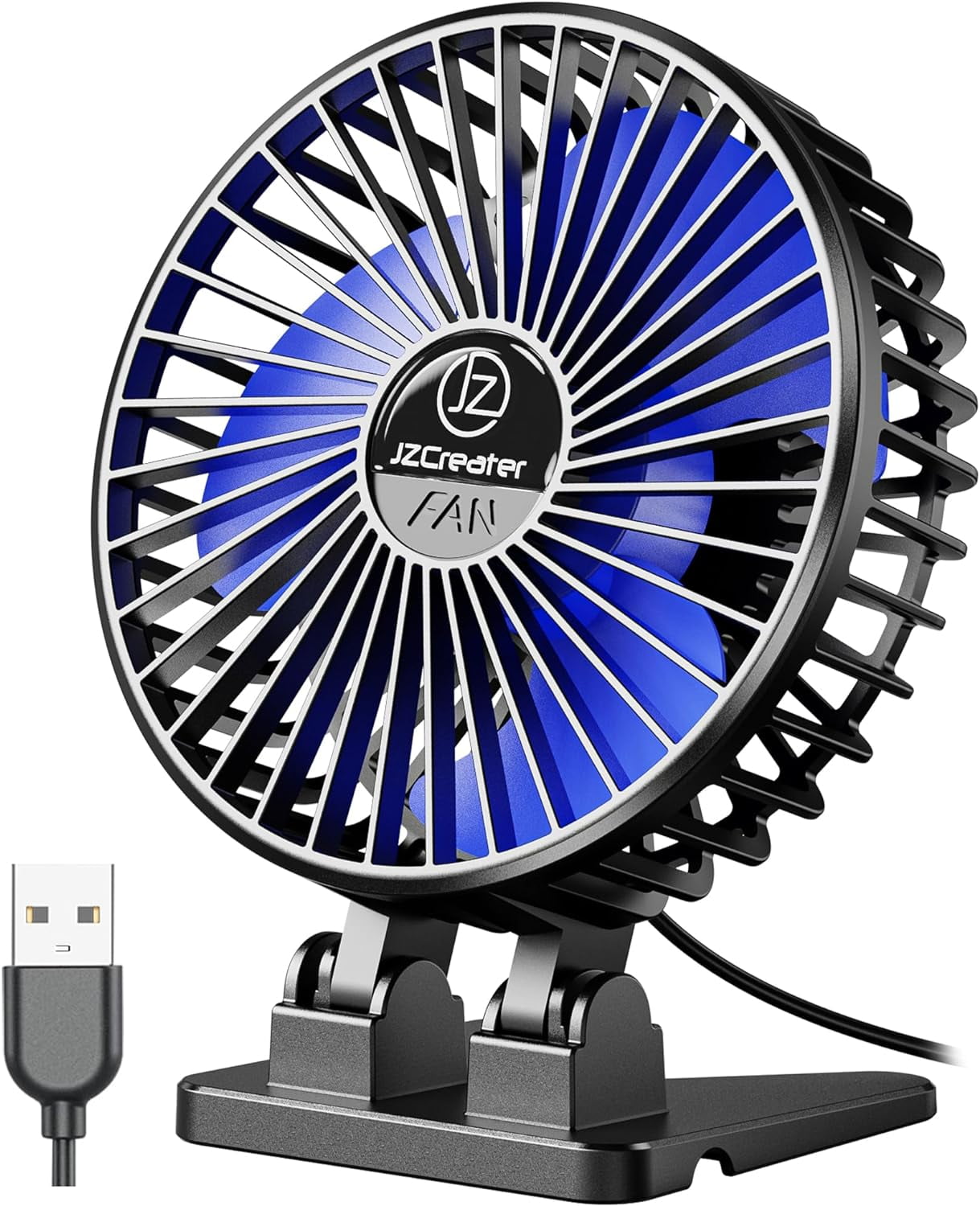 JZCreter USB Desk Fn, Mini Portble Fns, 3 Speeds Desktop Tble Cooling ...