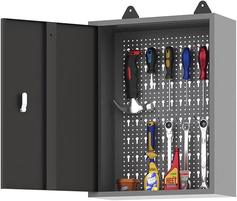 JZD Steel Wall Mount Storage Garage Cabinet, Metal Hanging Tool ...