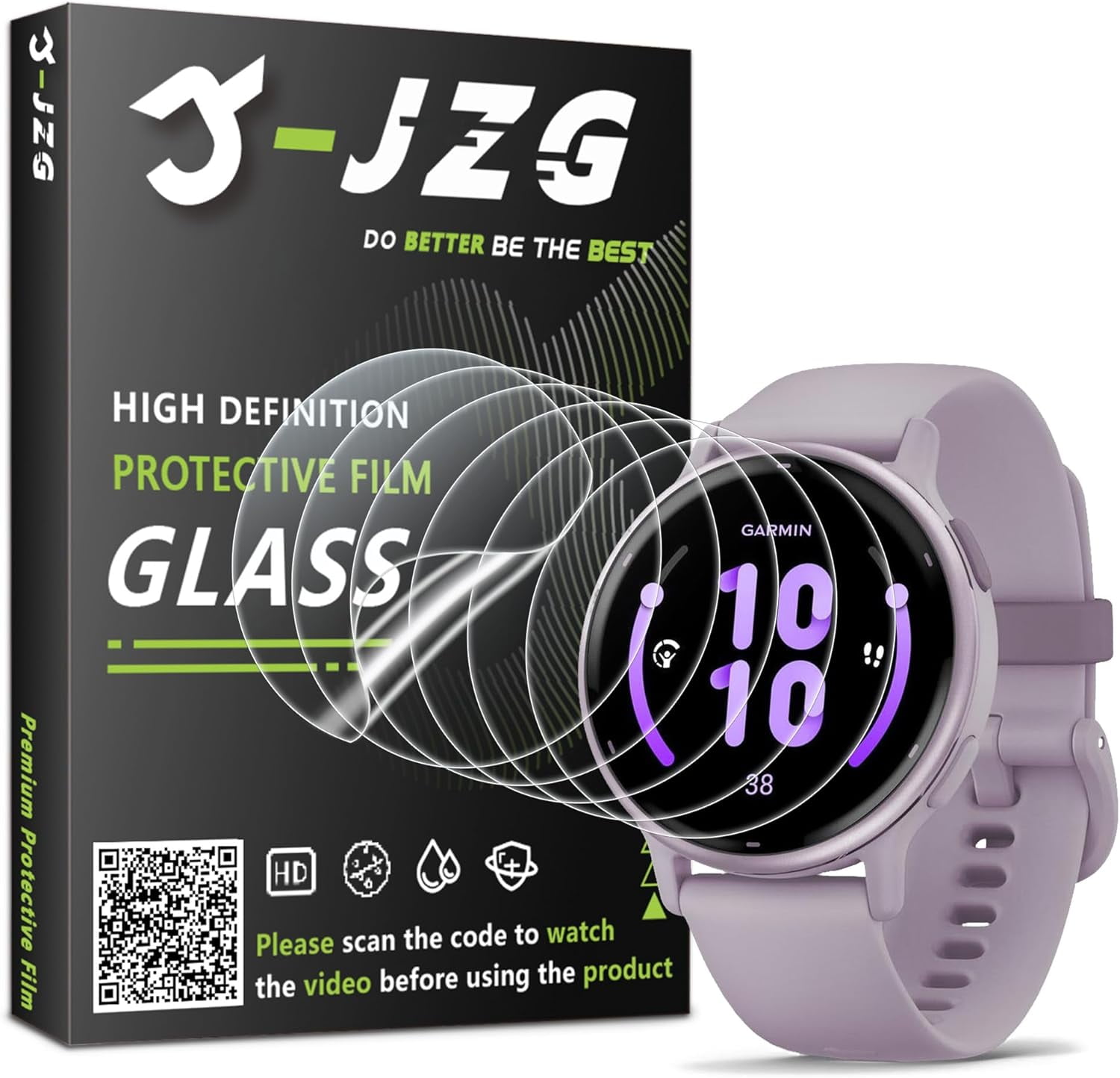 JZG 6 Pack for Garmin Vivoactive 5/6 42mm Flexible Screen Protector ...