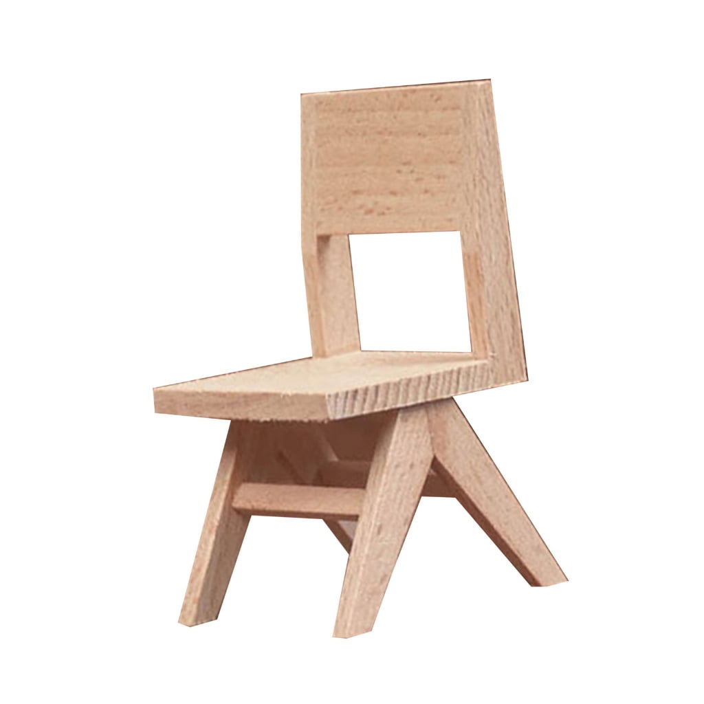 JZROCKER 1/12 Scale Dollhouses Miniature Wood Table/Chair Great for ...