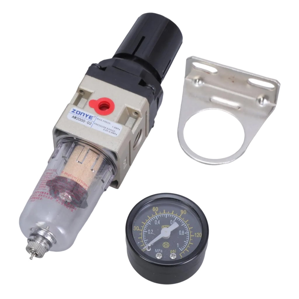JZROCKER 1/4 BSPT Air Filter Regulator Combo Precisions Pressure ...