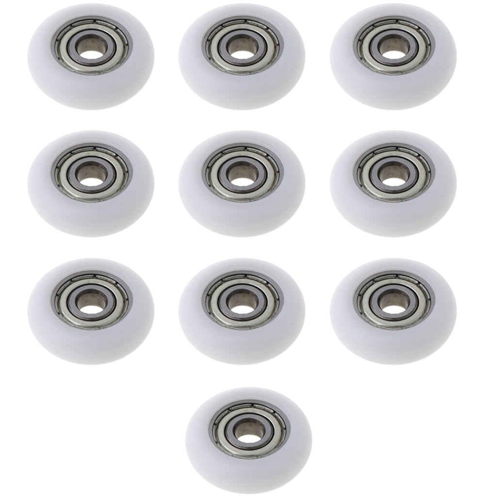 JZROCKER 10 Pcs Nylon Plastic Pulley Guide Bearing Pulley Rail Ball ...