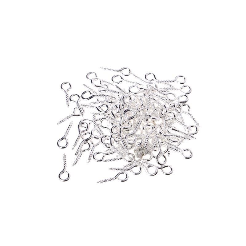 JZROCKER 100 Pcs Jewelry Screw Claw Golden Silver Accessories DIY Mini ...