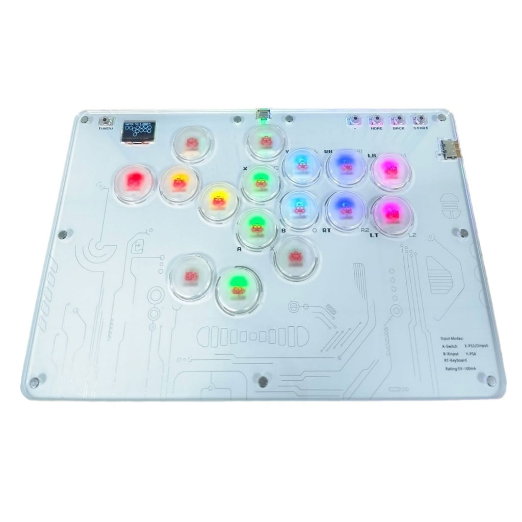 JZROCKER 16 Key Arcade Stick for PC Controller Joystick with Function ...