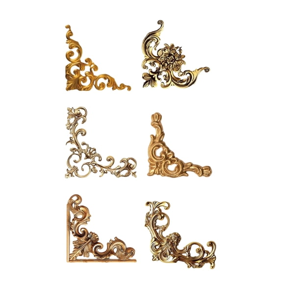 JZROCKER 24 Sheets/Pack Decorative Stickers Baroques Series Corner ...