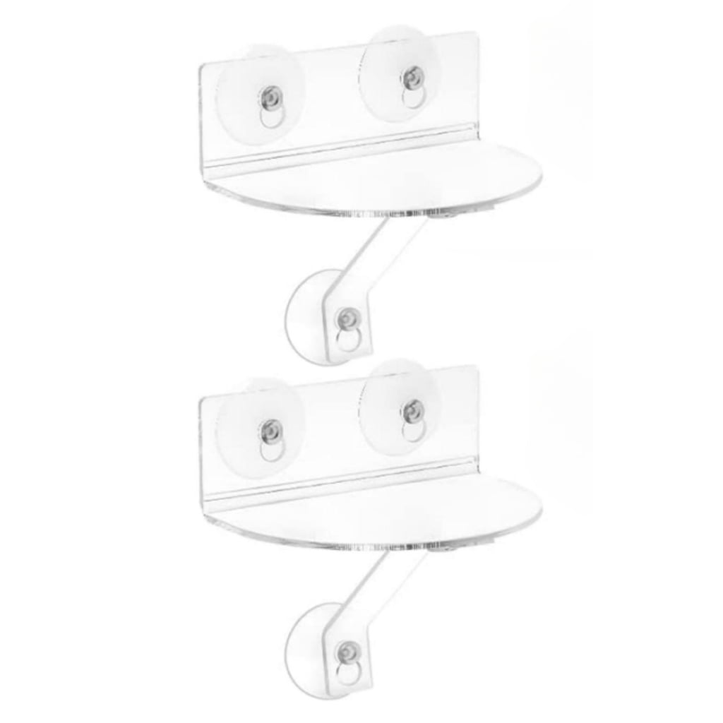 JZROCKER 2pcs Acrylic Window Sill Plant Shelf with Load Bearing Suction ...