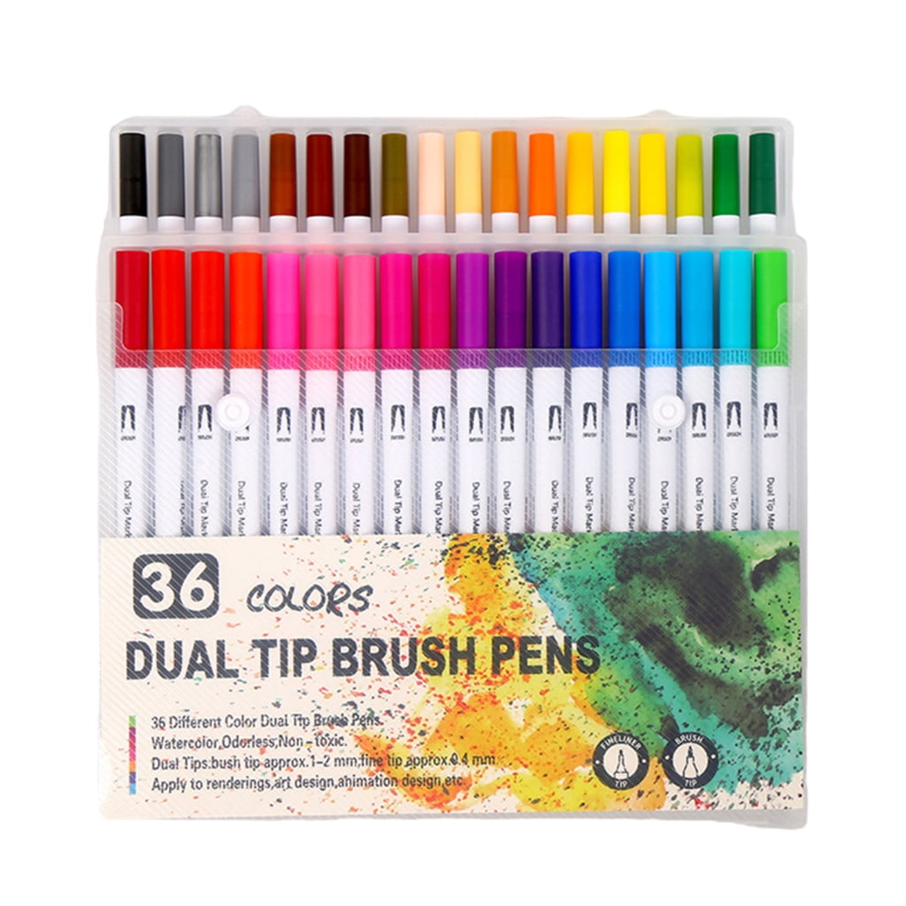 JZROCKER 36/48/60/72/100 Colors Double Ends Brush Pen Set Watercolor ...