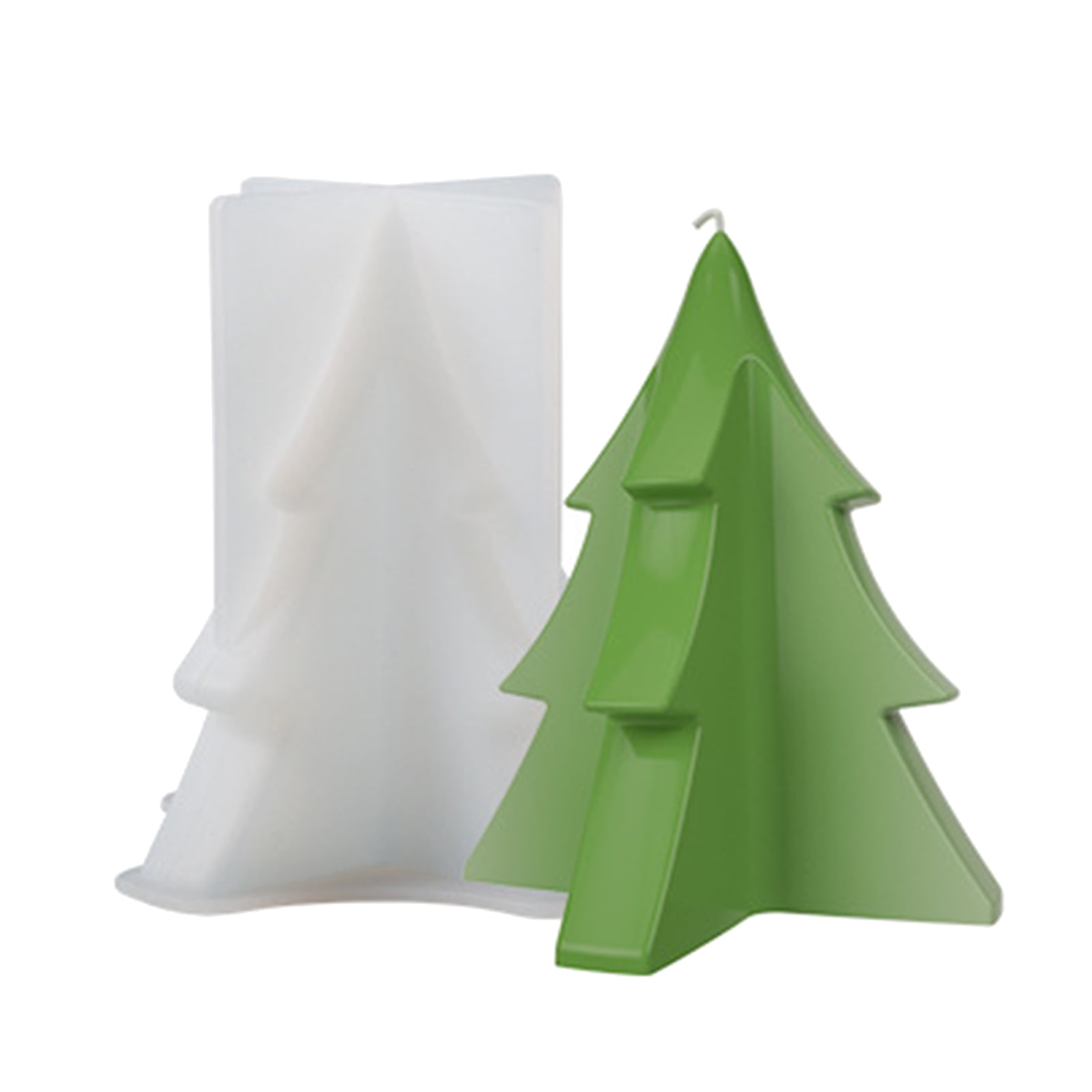 JZROCKER 3D Christmas Tree Silicone Mold Flexible Candle Mould Xmas ...