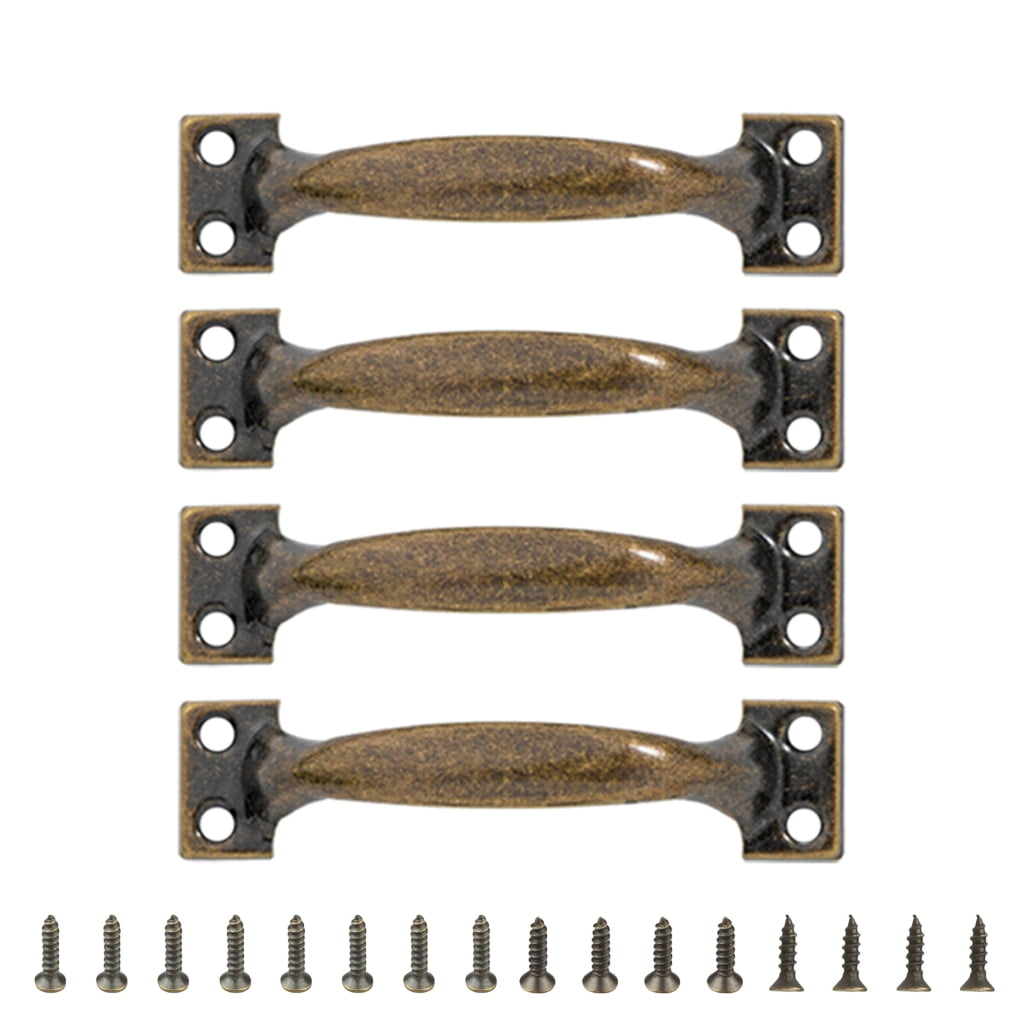 JZROCKER 4 Pieces Dresser Drawer Pulls Metal Handles for Barn Door and ...