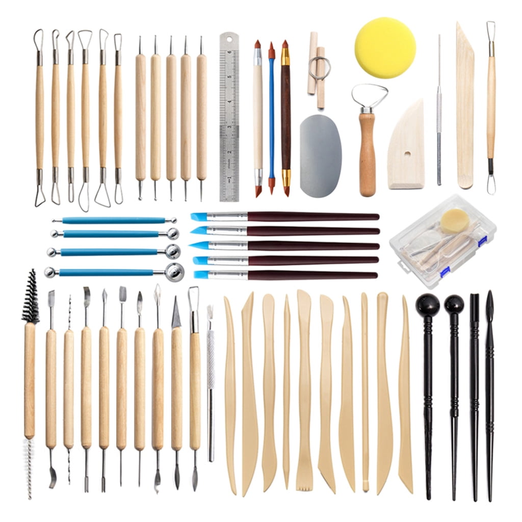 JZROCKER 57pcs/Set Clay Sculpting Tools Set for DIY Art Crafts Jewelry ...