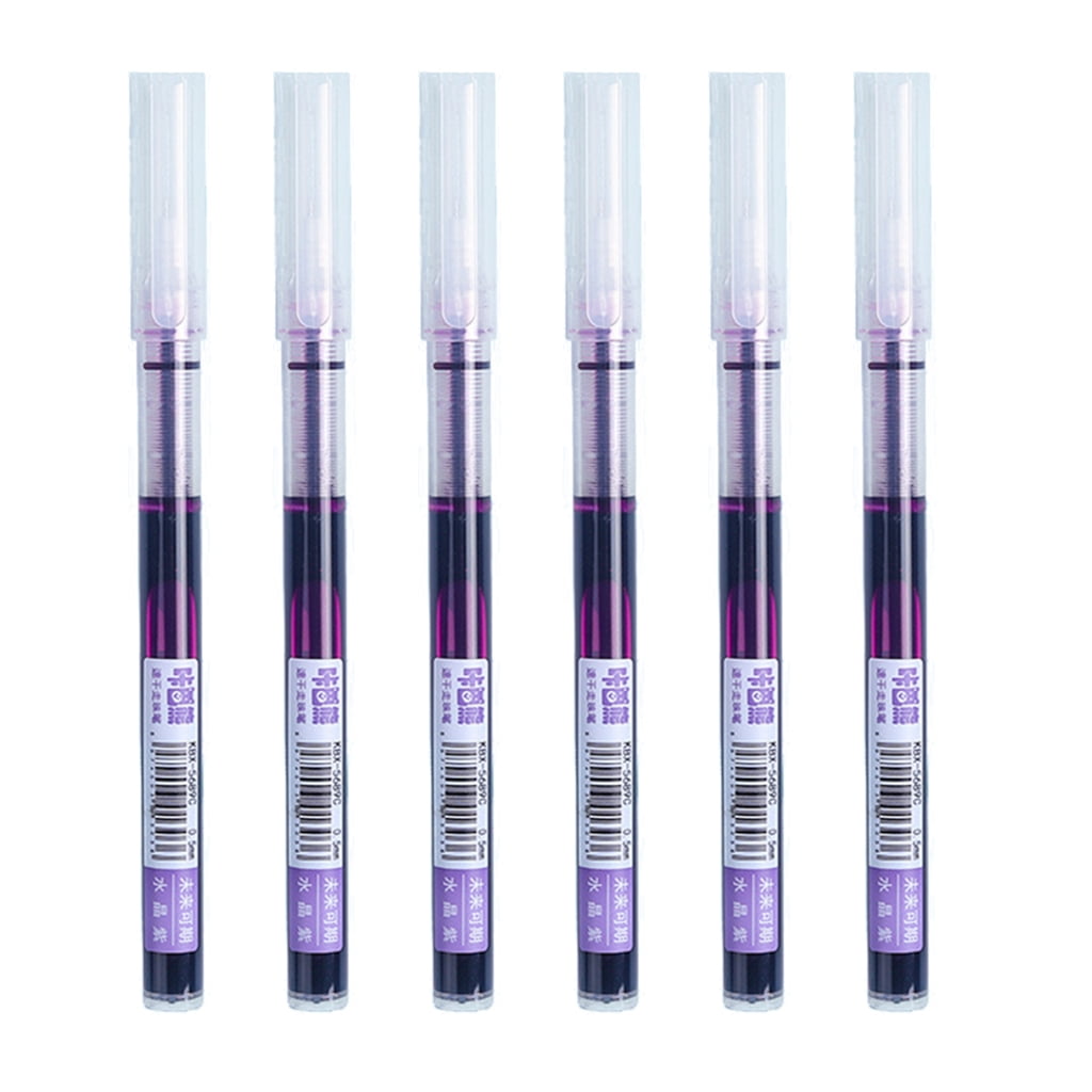 JZROCKER 6Pcs Liquid Ink Pens Rolling Ball Pens Quick Dry Ink 0.5mm ...