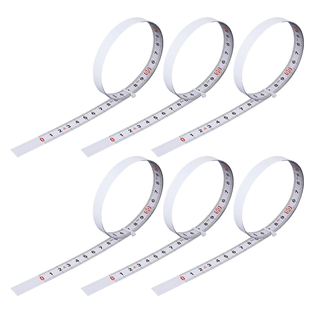 JZROCKER 6pcs Backed Adhesive Flexible Tape Measure 1m/2m Tape Measure ...