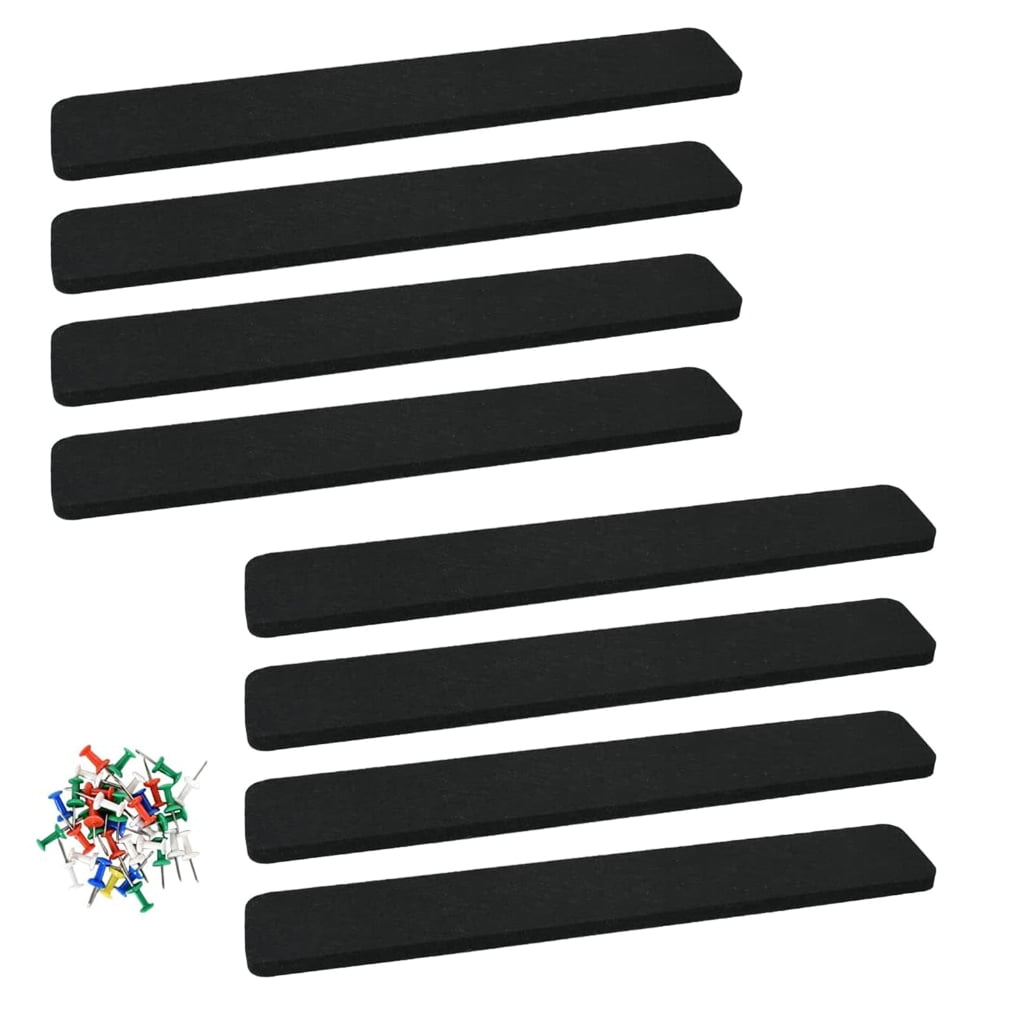 JZROCKER 8x Felt Pin Board Bar Strips Bulletin Board Bar Strips Notice ...