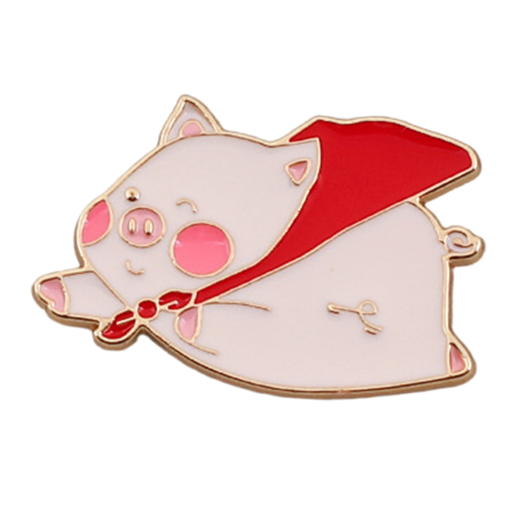 JZROCKER Animal Cartoon Pins Metal Flying Pig Brooches Fun Jewelry ...