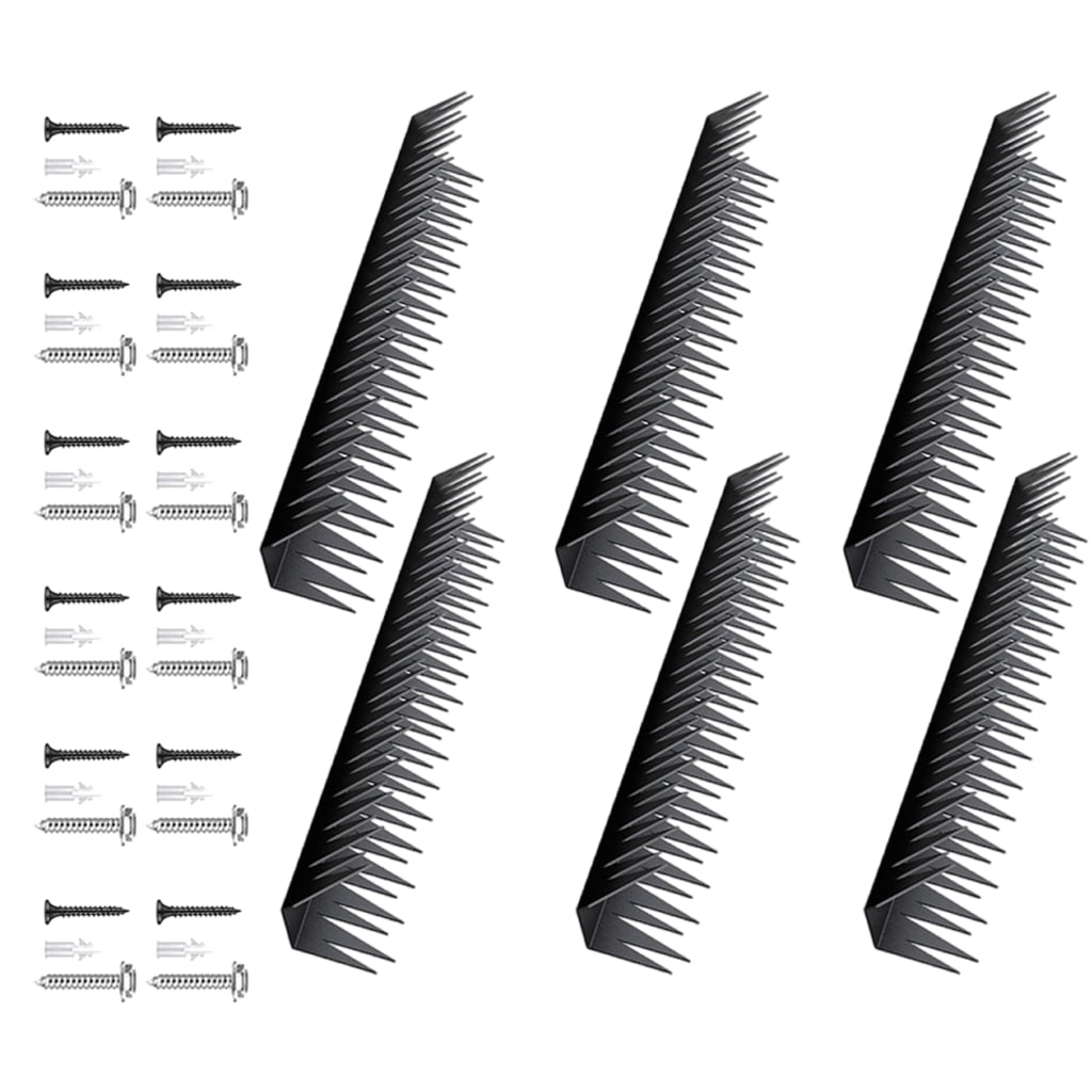 JZROCKER AntiClimb Security Wall Spikes 6pcs Rust Metal Fence Spikes ...