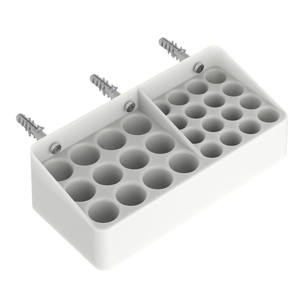 JZROCKER Battery Holder Wall Mounted Battery Storage Box for 12AA and ...