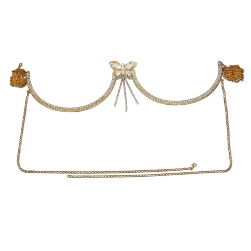 JZROCKER Butterfly Rhinestone Chest Bracket Bra Chain Body Jewelry ...