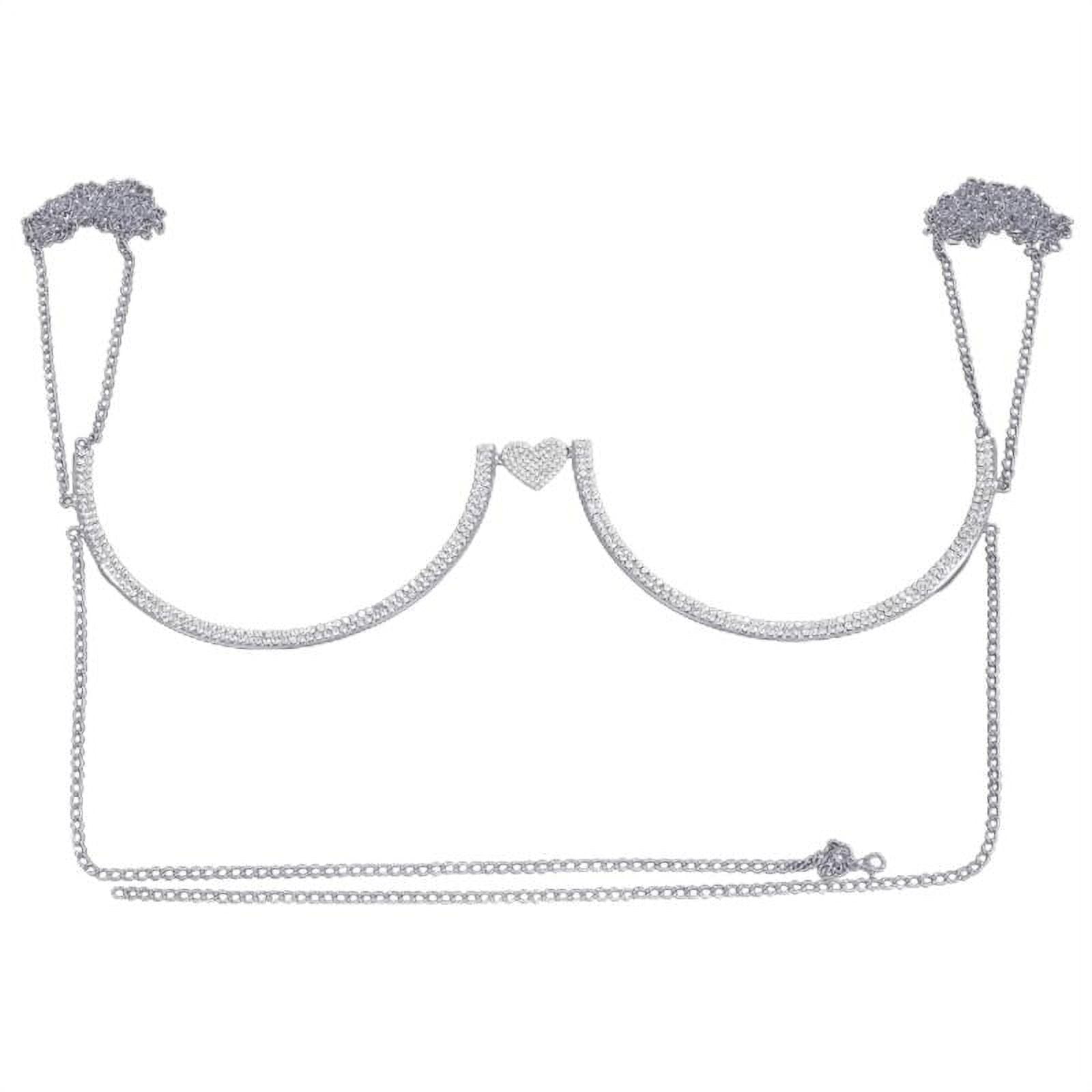 JZROCKER Chest Bracket Bra Rhinestone Chest Bracket Bra Chain Body ...
