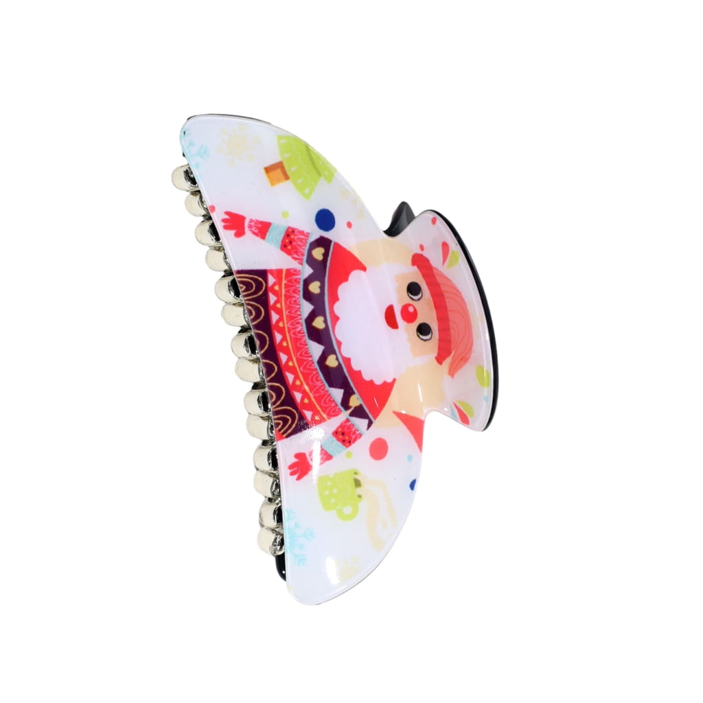 JZROCKER Christmas Theme Hair Claw Plastic Hair Barrettes for Teens ...