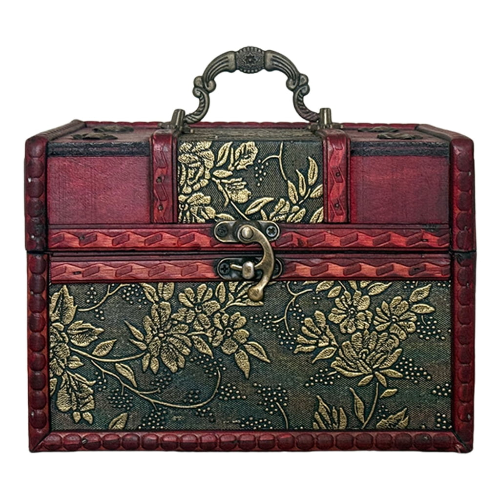 JZROCKER Classical Wooden Storage Box Stylish Wooden Storage Trunk ...