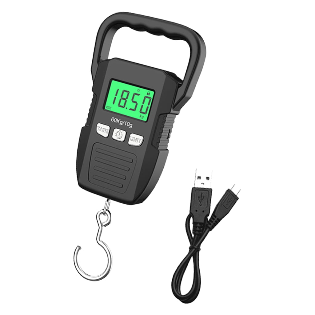 JZROCKER Digital Fish Scale Hanging Scale Fishing Scale 60kg Luggage ...