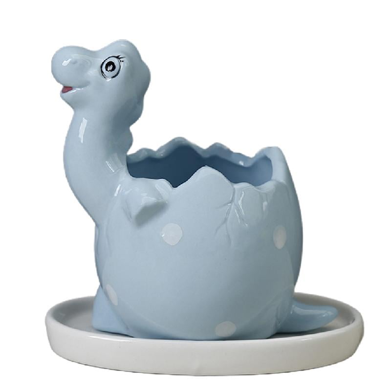 JZROCKER Dinosaur Ceramic Succulent Planter Planting Flower Pots with ...