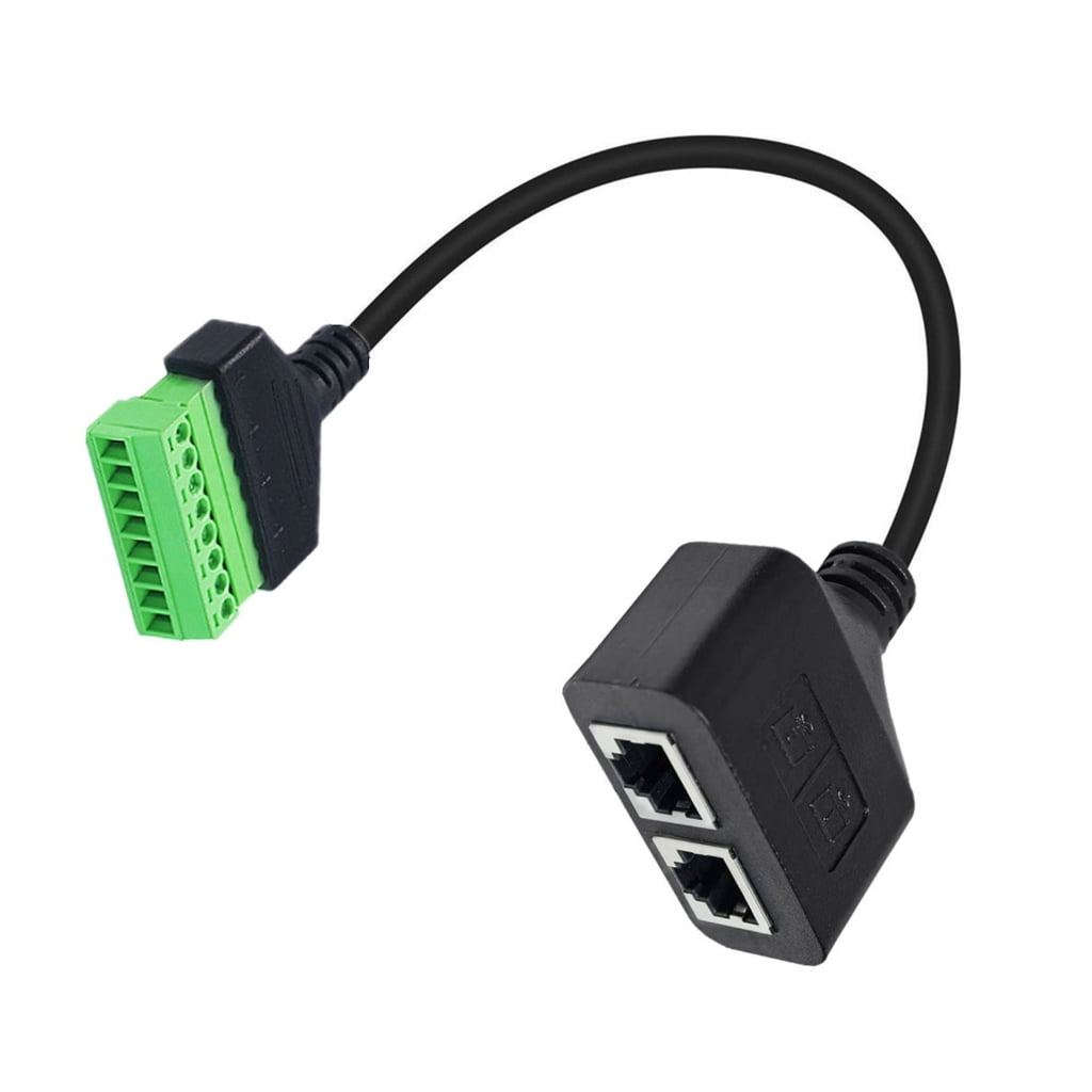 JZROCKER Double RJ45 Port Cat6 8P8C to Screw Adapter for Cat5/6/7 ...