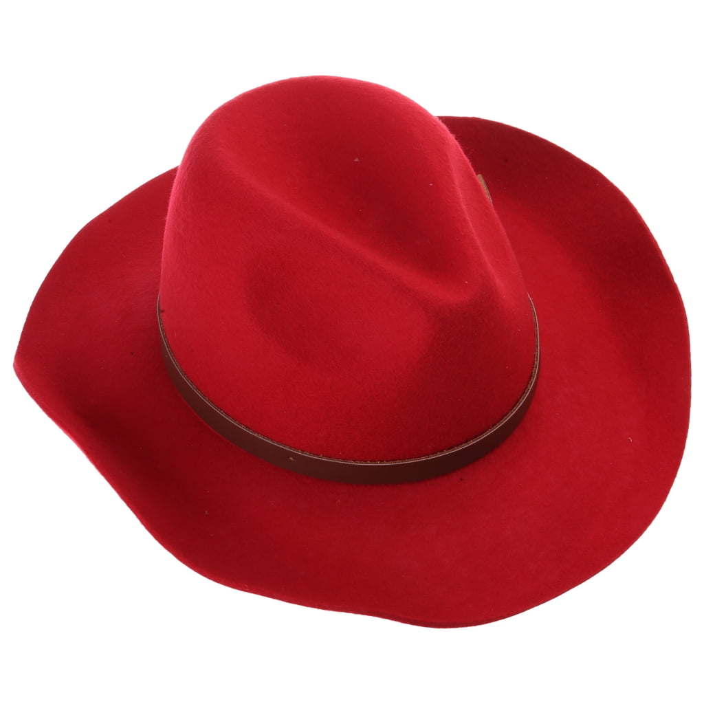 JZROCKER Elegant Homburg Exotic Hat with Ribbon Wool Wide Brimmed ...