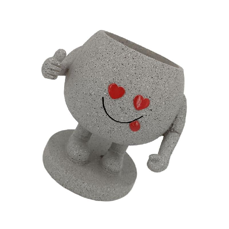 JZROCKER Face Pots Resin Face Vase Succulent Head Planter Pots Face ...