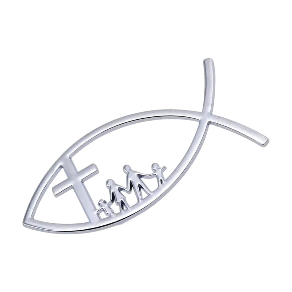 JZROCKER Fish Emblems Sticker 3D Car Fish Decal Sticker for Car Window ...