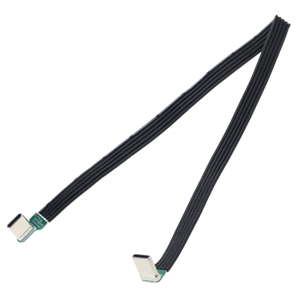 JZROCKER Flat Silicone Type C Cable Left/Right Angled Connectors Tight ...