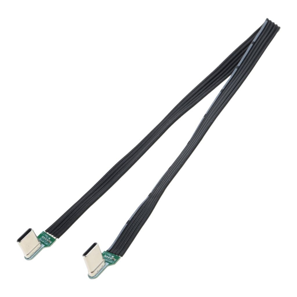 JZROCKER Flat Silicone Type C Cable Left/Right Angled Connectors Tight ...