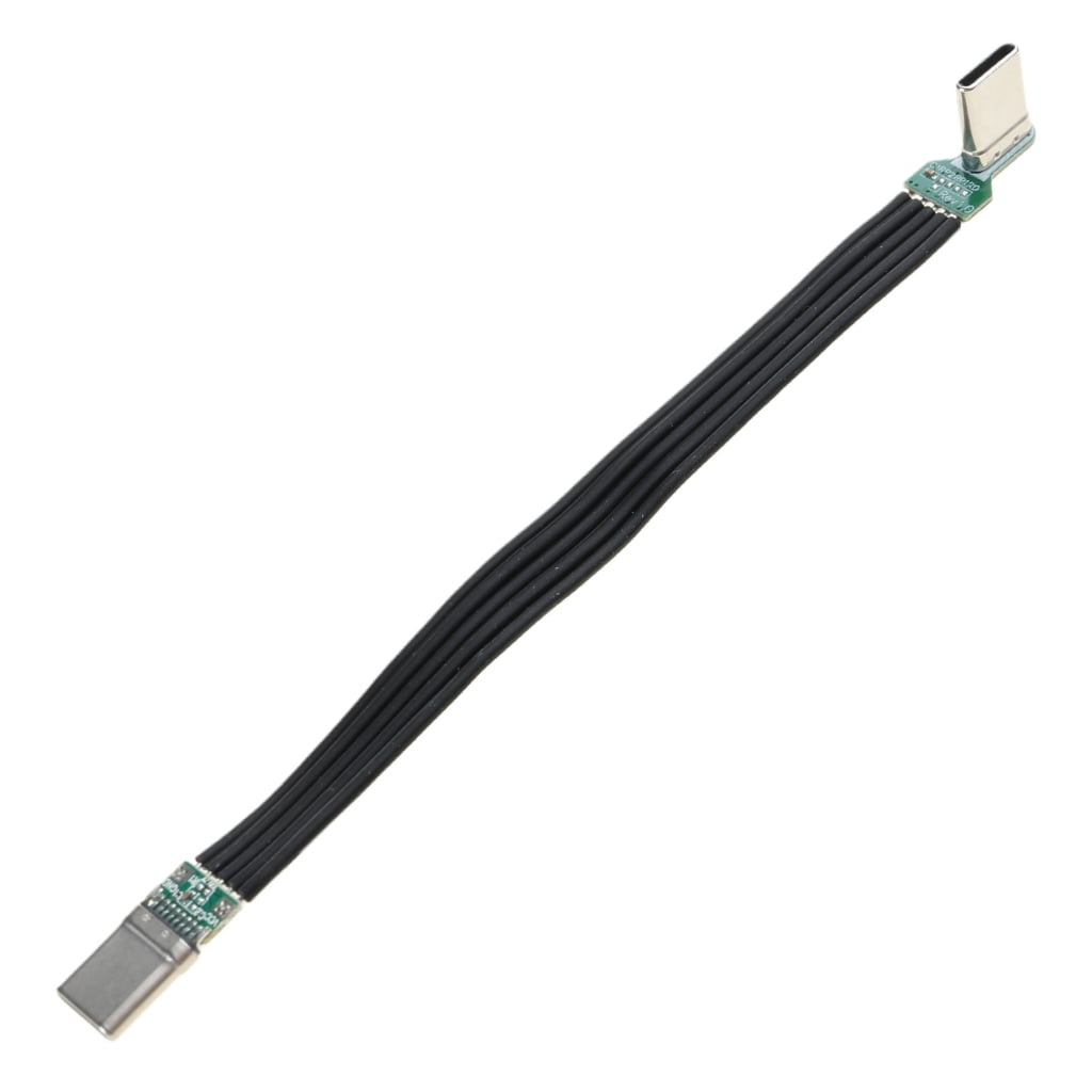 JZROCKER Flat Silicone Type C Cable Left/Right Angled Connectors Tight ...