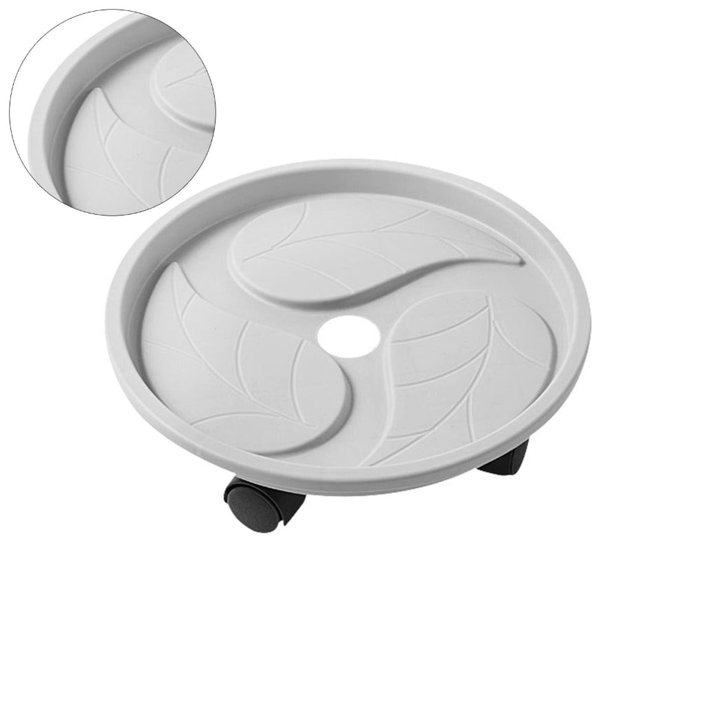JZROCKER Flower Pots Tray Round/Square Tray Caster Pallet Tray Vase ...