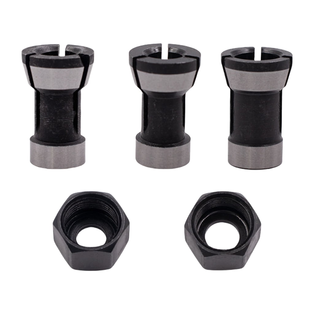 JZROCKER High Durability Carbon Steel Router Collet Set Collet Chucks ...