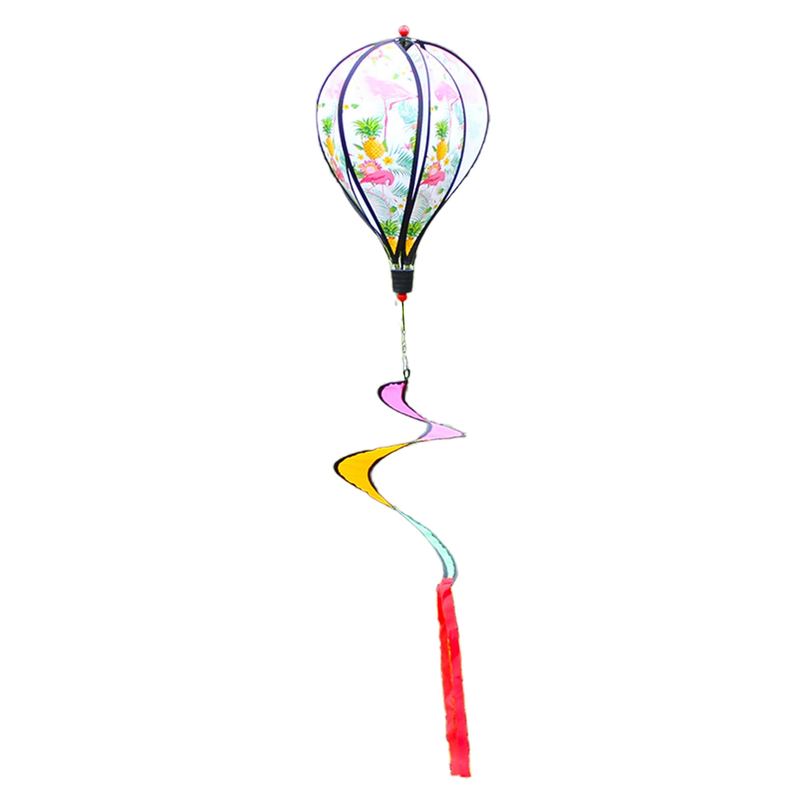 JZROCKER Hot Air Balloon Wind Spinner Colorful Sequins Striped Hanging ...