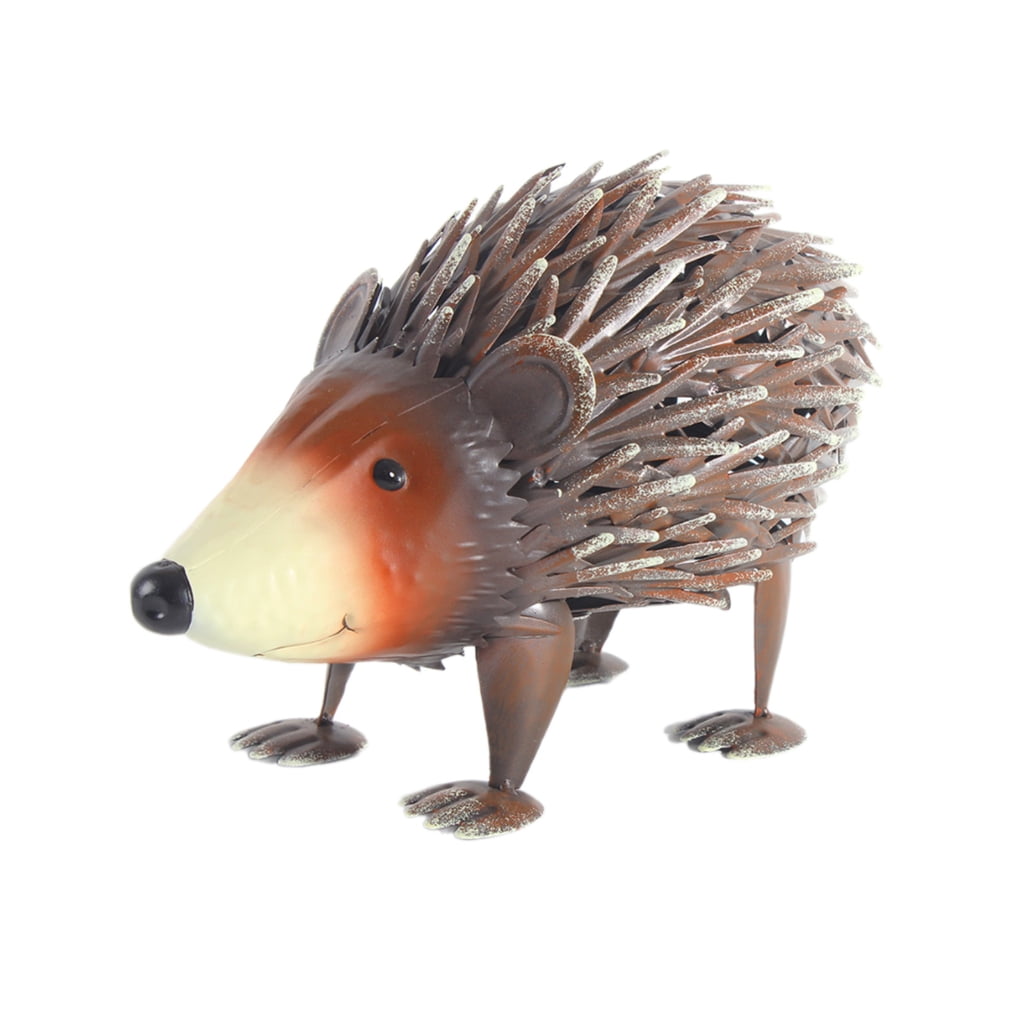 JZROCKER Iron Hedgehog Figurine for Outdoor Garden, Patios Decoration ...