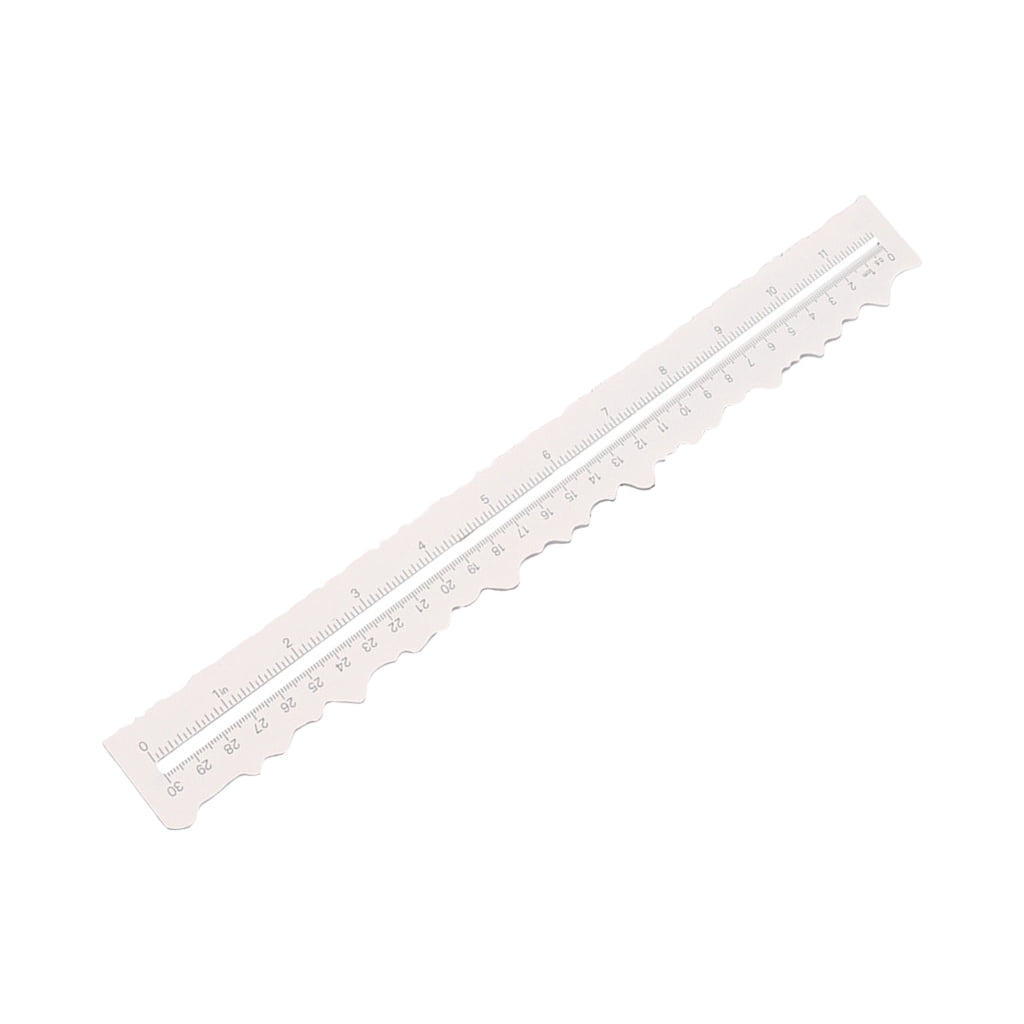 JZROCKER Irregular Jagged Ruler Metal Paper Tearing Ruler Craft Ruler ...