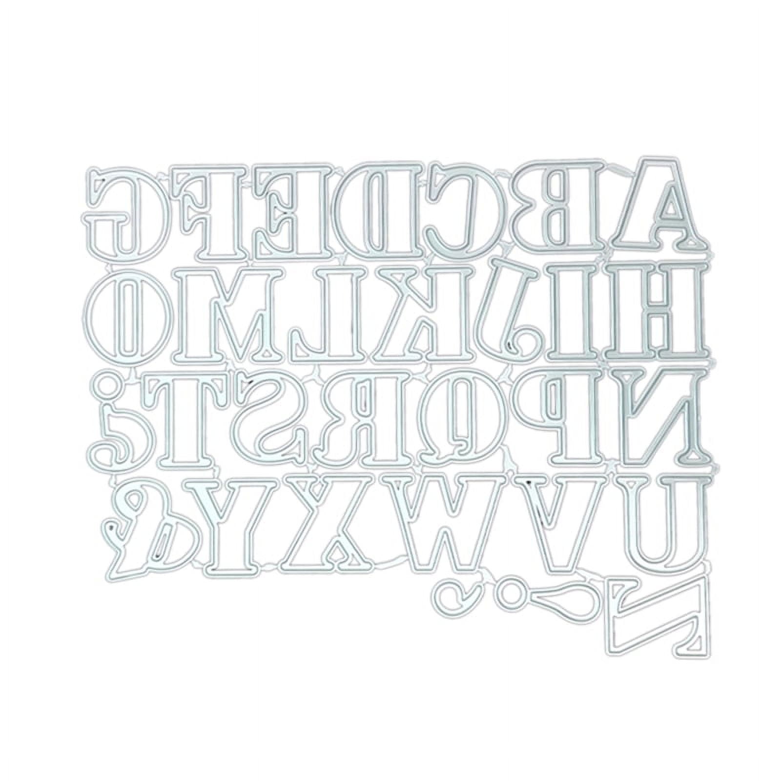 JZROCKER Letters A-Z Metal Cutting Dies Cut Stencils for Embossing Card ...