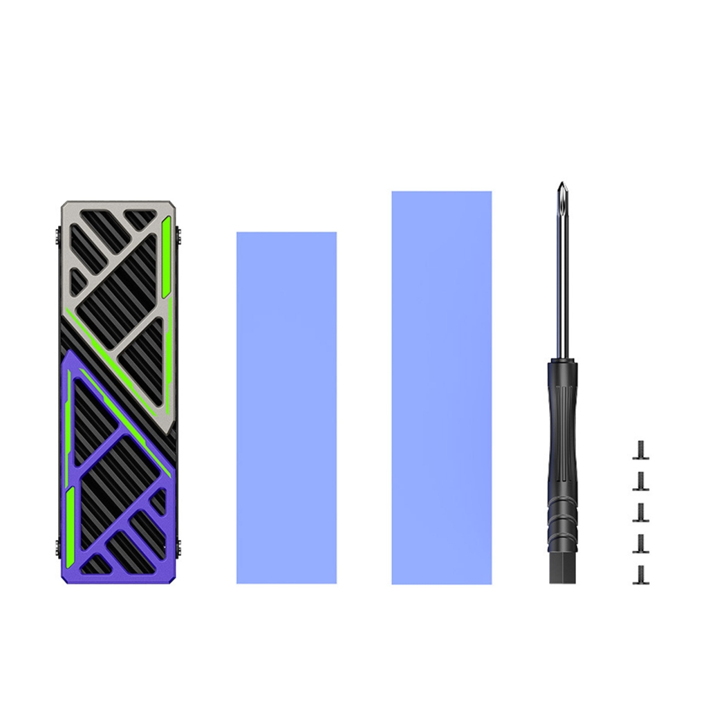 JZROCKER M.2 NVMe 2280 SSD Heatsink with Double Silicone Thermal Pads ...