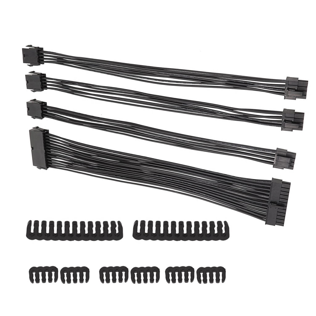 JZROCKER Mainboard Power Supply Extension Cable Kit 24Pin GPU 8Pin PCIE ...