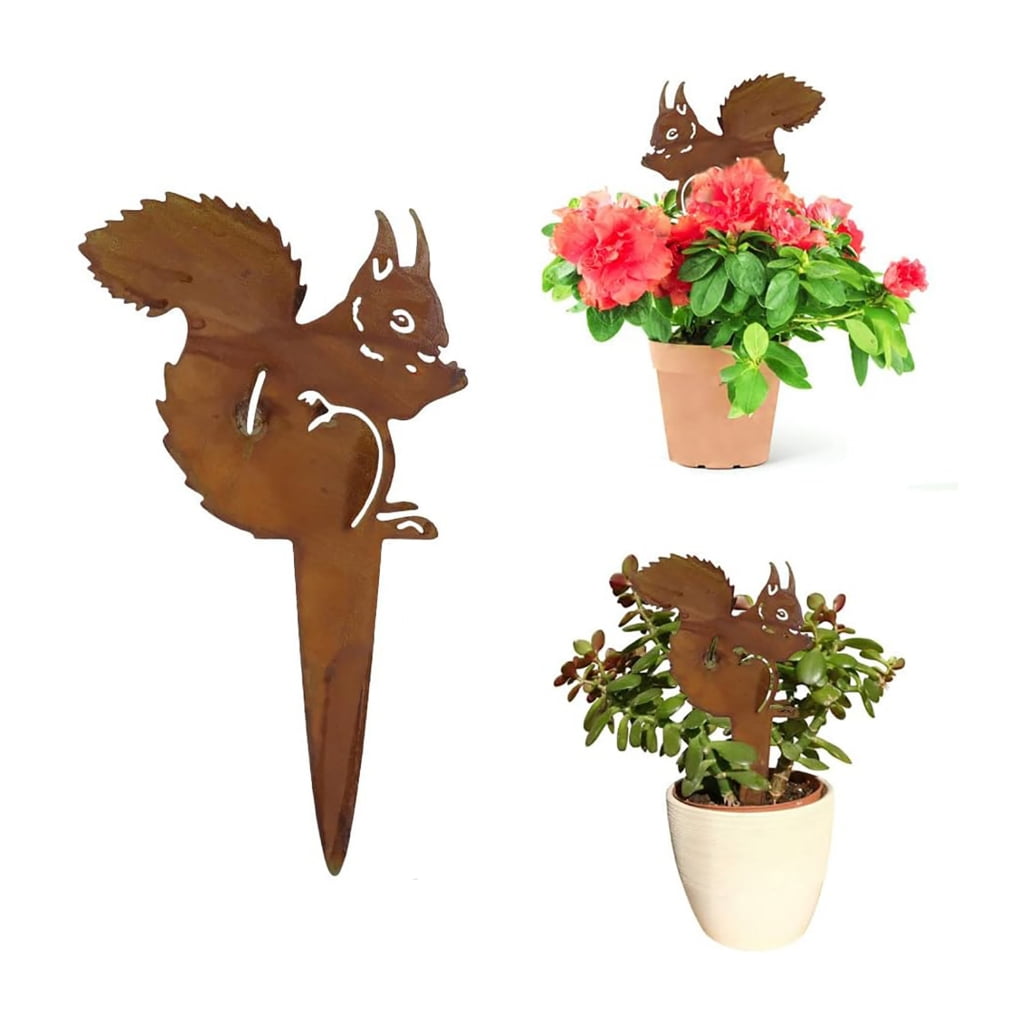JZROCKER Metal Rusted Garden Stake Yard Sign Outdoor Decorations ...