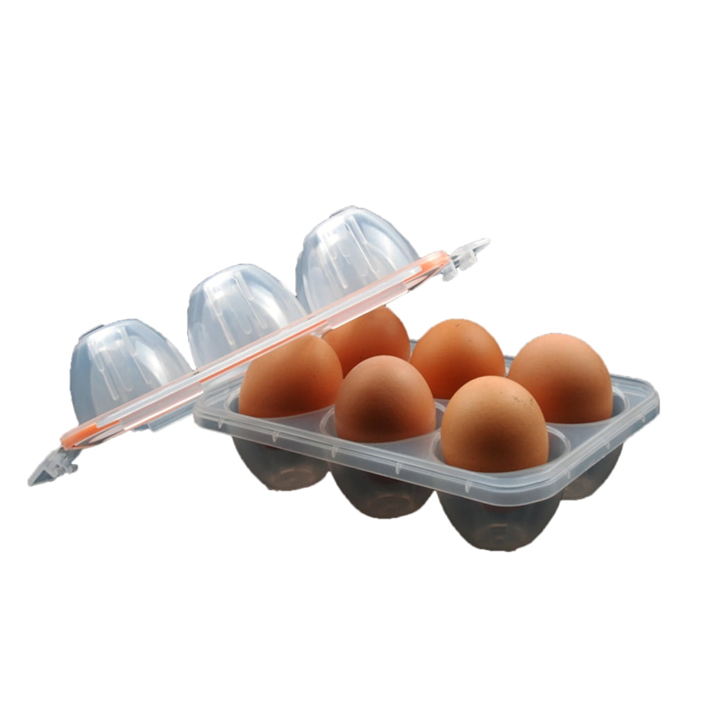 JZROCKER Outdoor Eggs Transport Case Portable 6 Eggs Storage Box Eggs ...