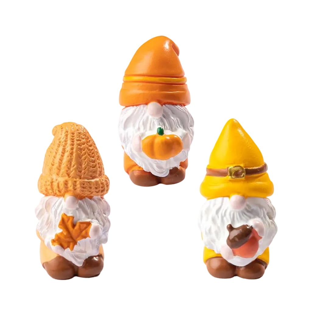 JZROCKER Pack Of 3 Realistic Leaf Shape Gnomes Garden Figurines for ...