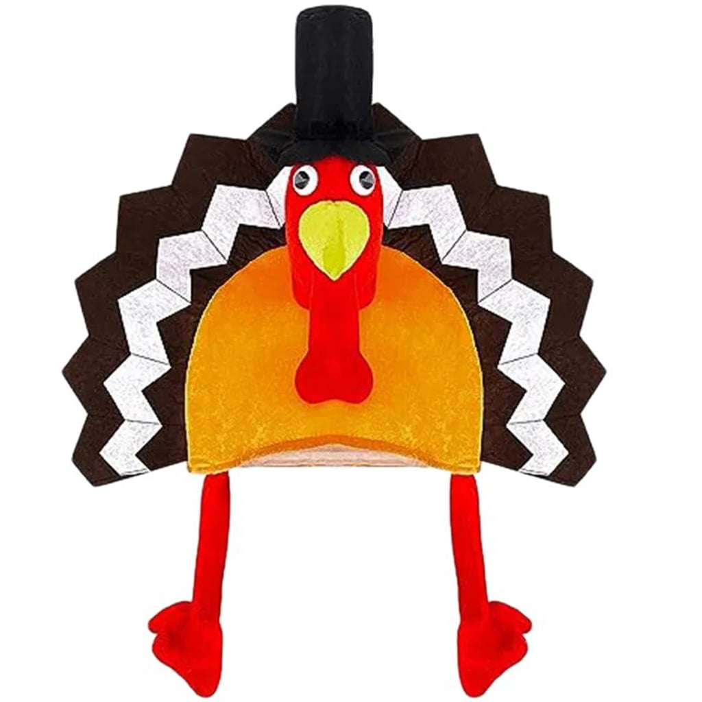 JZROCKER Popular Turkey Hat 3D Plush Hat Thanksgiving Party Costume ...